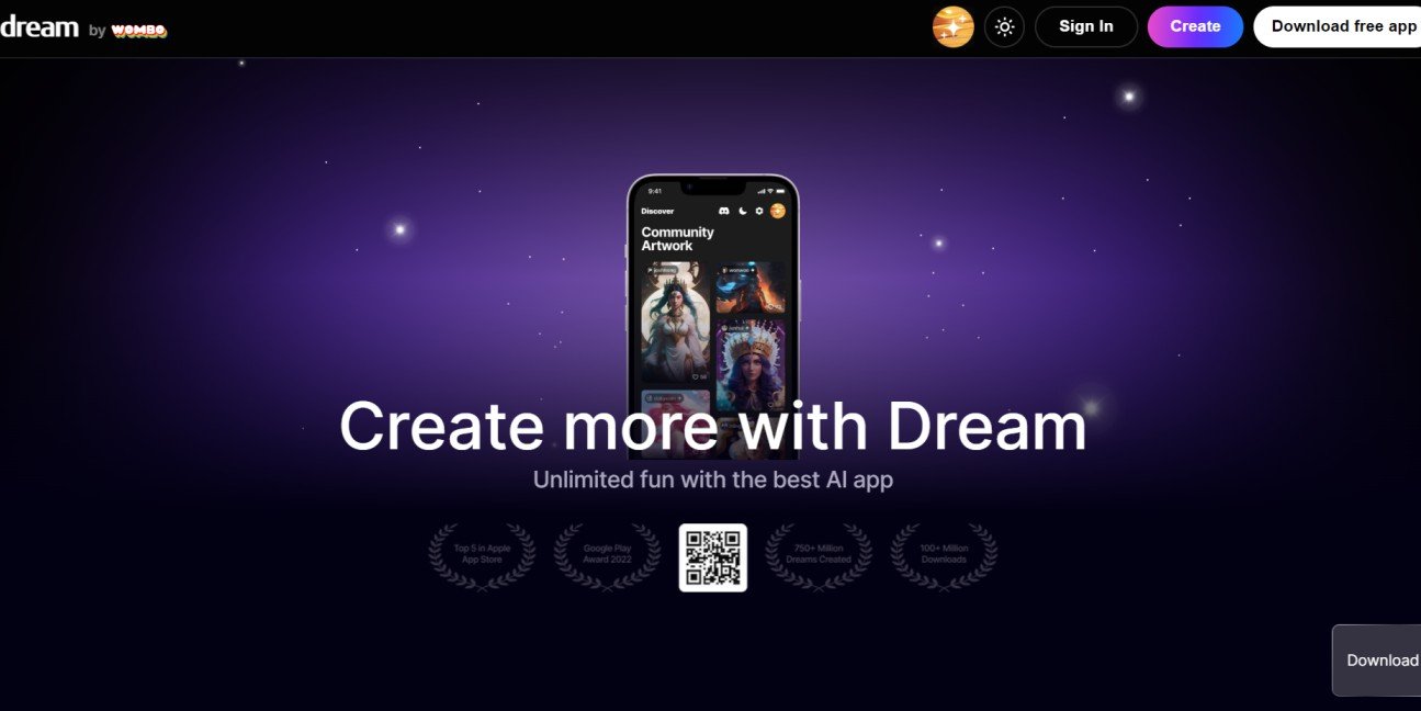 Dream by WOMBO AI for Creation in Any Desired Style
